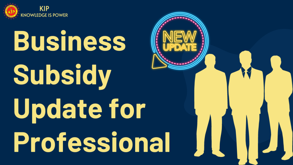 Business Subsidy Updates for Professional - KIP Financial Consultancy ...